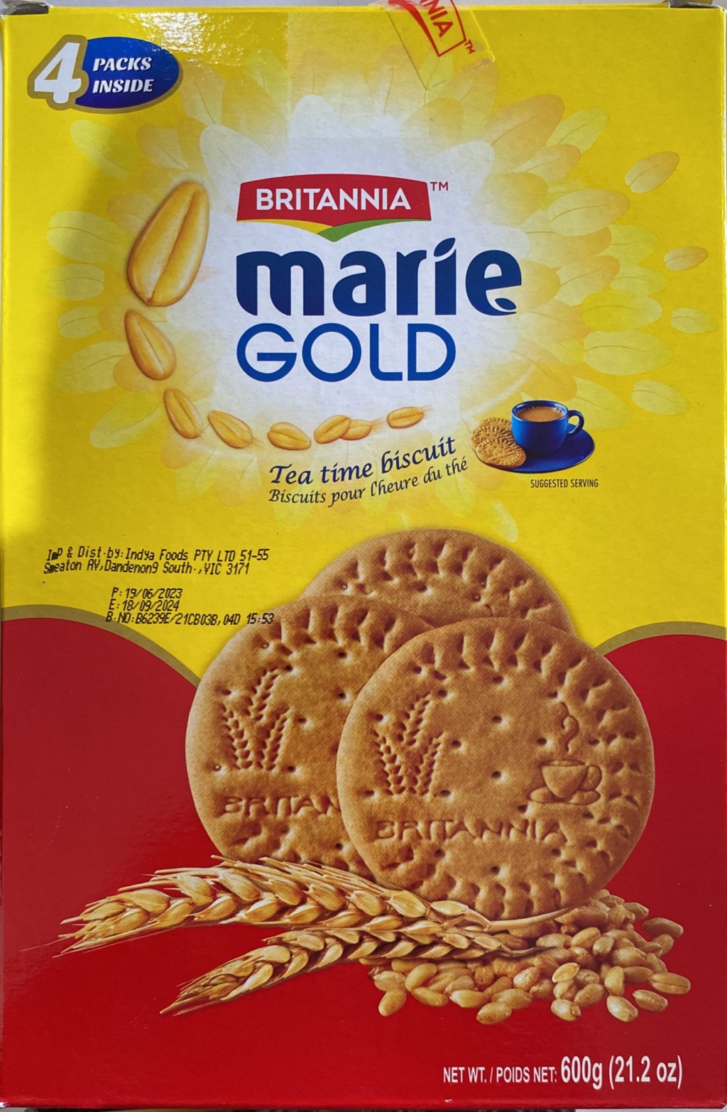 Marie Gold biscuit 4 pack 600g – S-Mart Australia