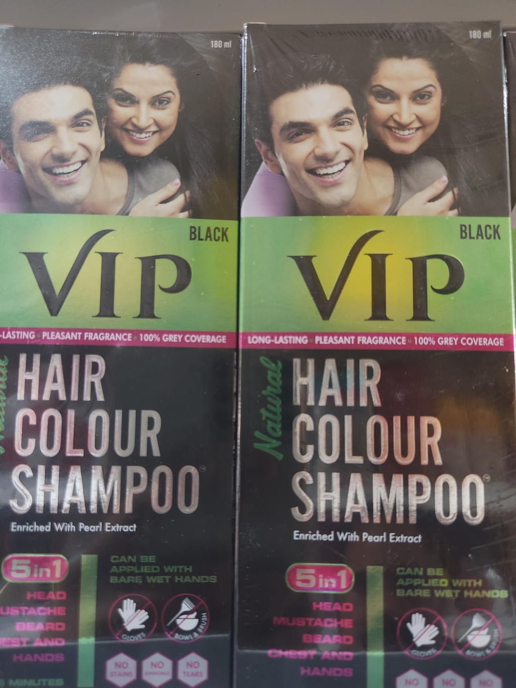 VIP hair colour Shampoo 180ml Black – S-Mart Australia